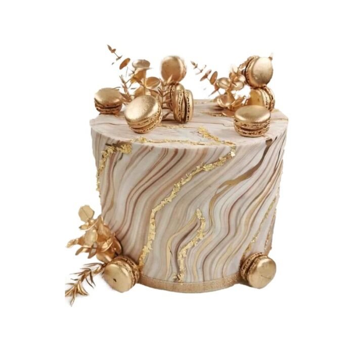 Metallic Gold Cake - Mister Berry