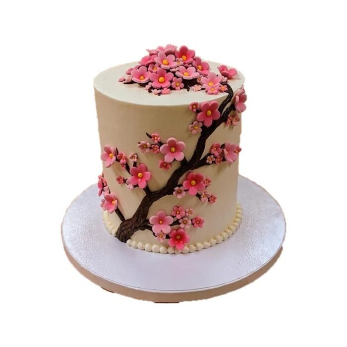Beautiful Sakura Theme Cake - Mister Berry