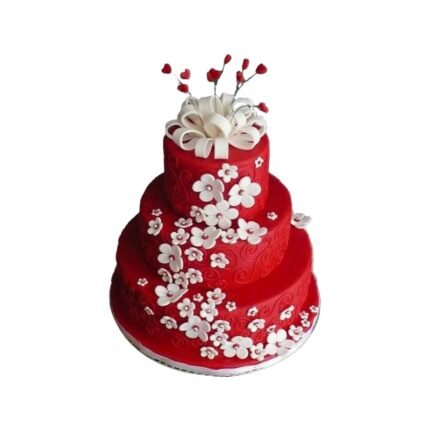 3 Tier Red Theme Cake - Mister Berry