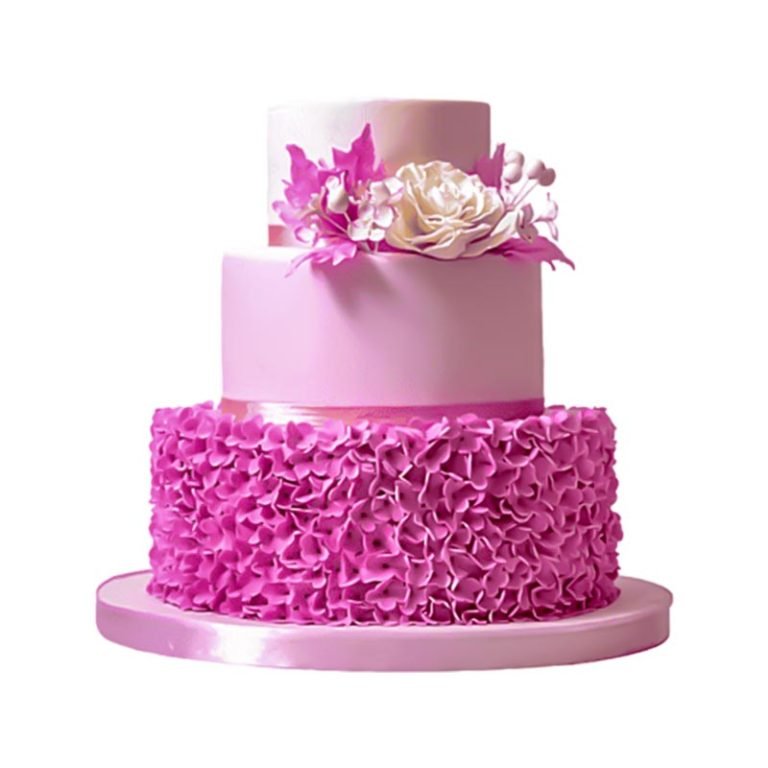 3 Tier Classic Pink Cake - Mister Berry
