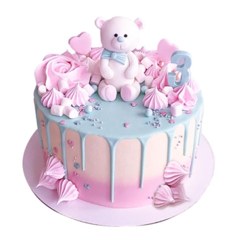 Adorable Teddy Bear Pink Cake - Mister Berry