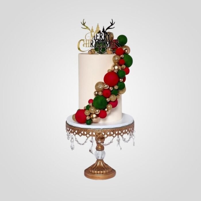 Christmas Ornament Garland Cake | Luxury Holiday Cake Dubai