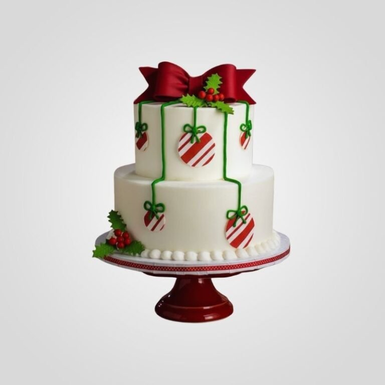 Christmas Gift cake | Two Tier Holiday Cake Dubai