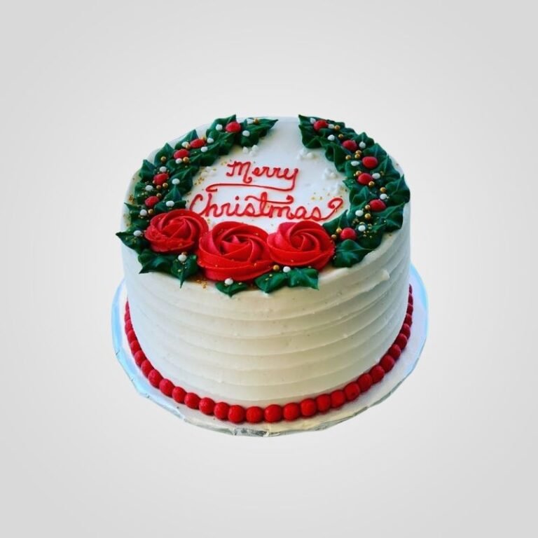 Holly Wreath Cake | Traditional Holiday Cake Dubai