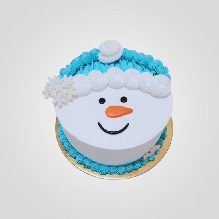 round snowman cake | Cute Winter Cake Dubai